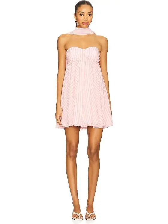 LOVERS AND FRIENDS Sabrina Mini Dress - Pink Stripe