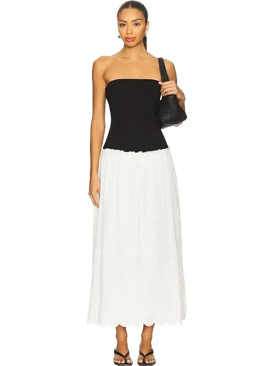 Tularosa Elera Maxi Dress - Black & White