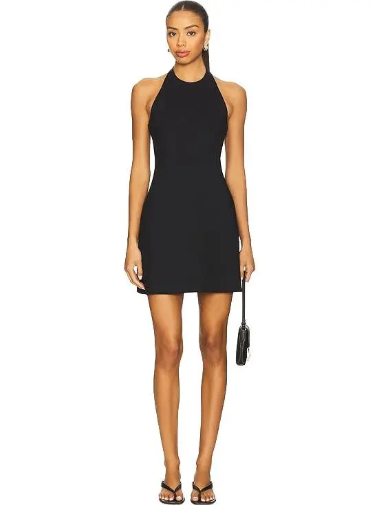 Susana Monaco Halter Flare Dress - Black
