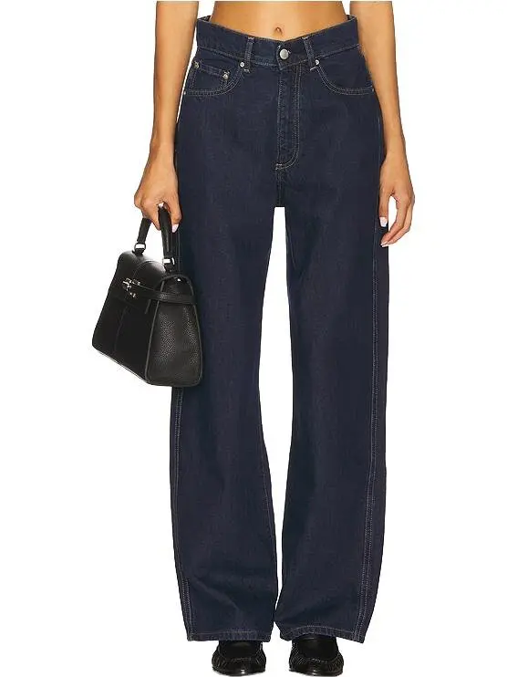 DL1961 Taylor Ultra High-rise Relaxed Barrel Jeans - Lake House