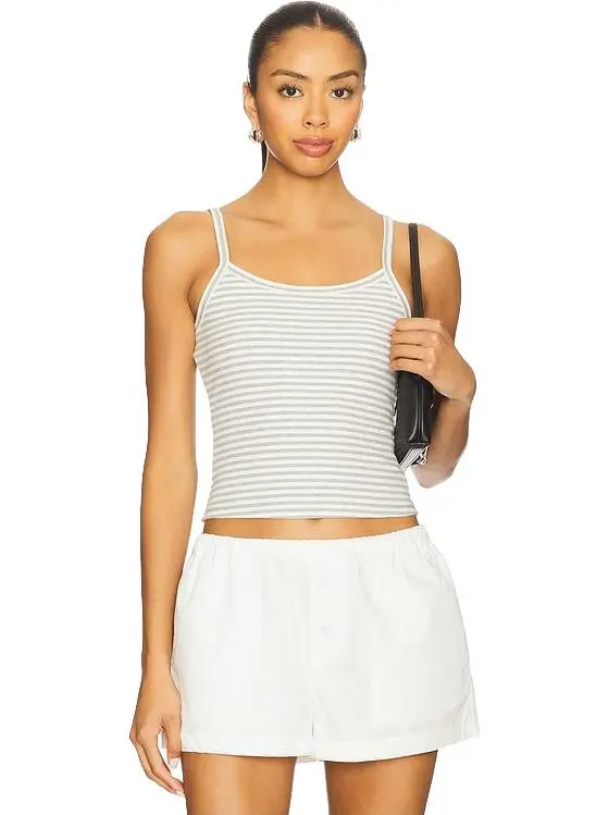 LOVERS AND FRIENDS Lucy Tank Top - Grey & White Stripe