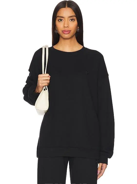 Eterne Oversized Crewneck Sweatshirt - Black