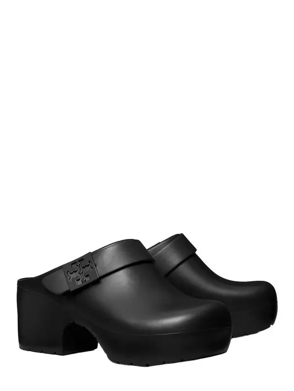 Tory Burch Mellow Platform Heeled Clog - Perfect Black