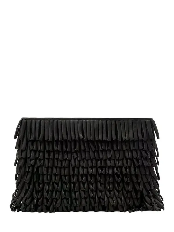 ALLSAINTS Bettina Fringe Clutch - Black