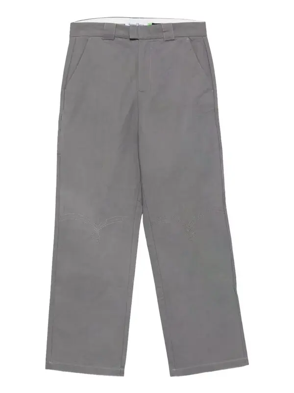 HOUSE OF SUNNY Embroidered-logo Trousers - Grey