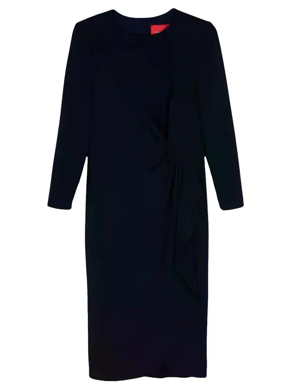 Carolina Herrera Draped Midi Dress - Blue