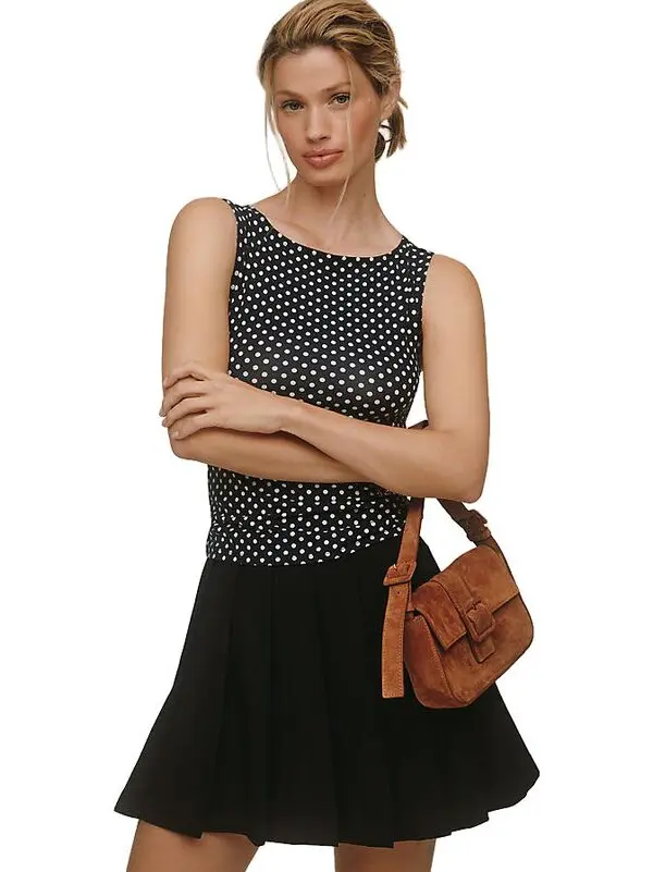 REFORMATION Dusk Knit Top - Dream Dot