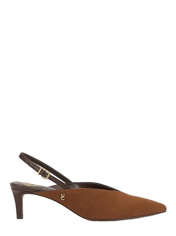 Vince Camuto Kylien Slingback Kitten Heels - Brown