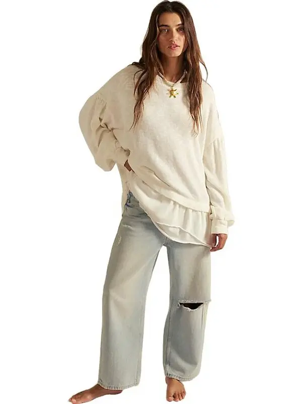 Free People We The Free Maddie Long Sleeve - Clean Ivory
