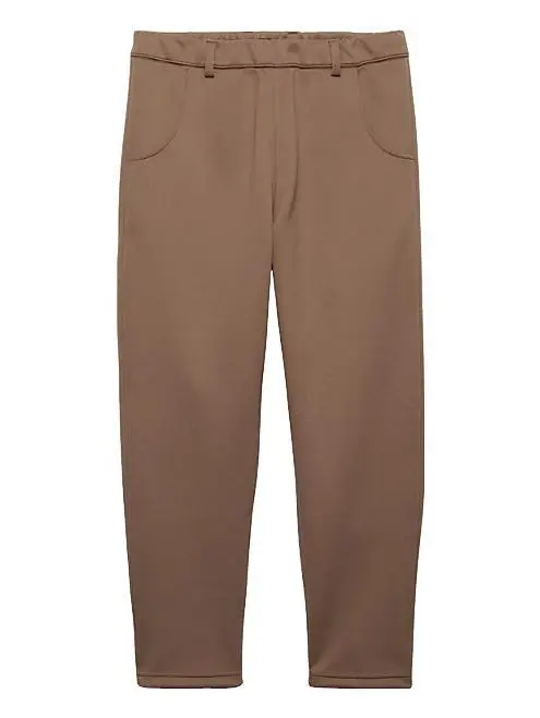Prada Technical Fleece Cotton-jersey Jogging Bottoms - Brown