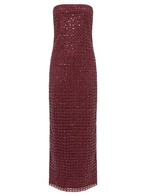 Remain Birger Christensen Yuliana Sequin-embellished Maxi Dress - Zinfandel