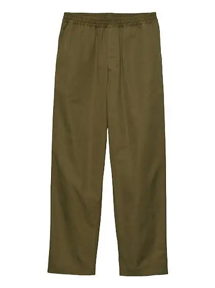 Prada Triangle Appliqué Slim-fit Cotton Trousers - Green