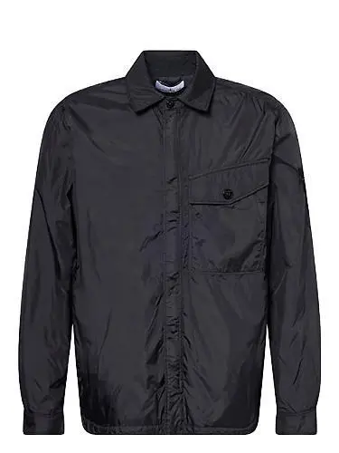 Stone Island Garment Dyed Crinkle Reps Slanted-pocket Shell Jacket - Black