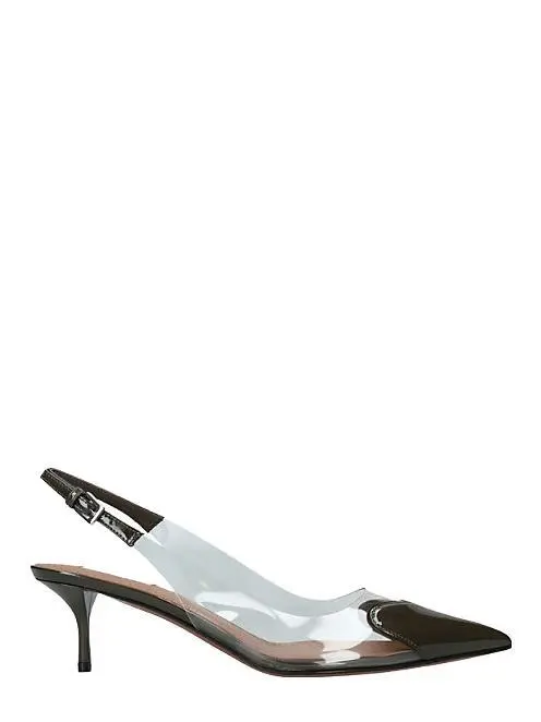Alaïa Coeur 55 Slingback Courts - Khaki