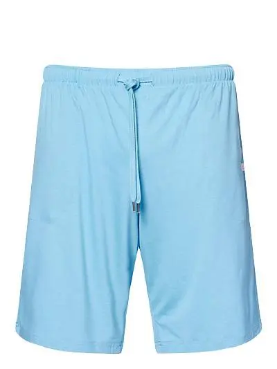 Derek Rose Basel Relaxed-fit Pyjama Shorts - Blue