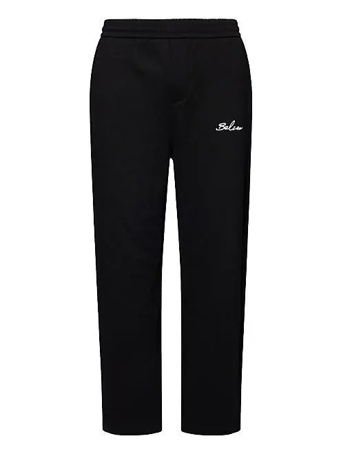 BELIER Embroidered-logo Straight Leg Cotton-jersey Jogger - Black