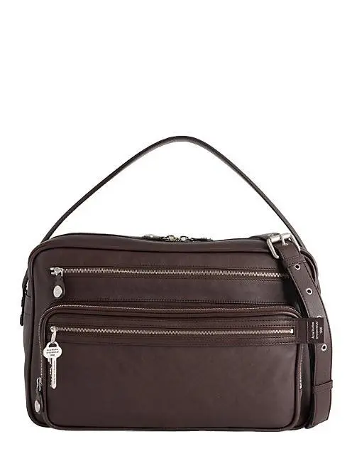 Acne Studios Leather Camera Shoulder Bag - Chocolate Brown
