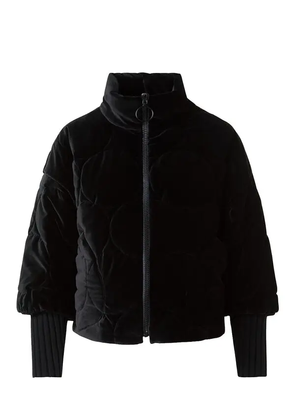 Akris Dot Quilted Velvet Jacket - Black