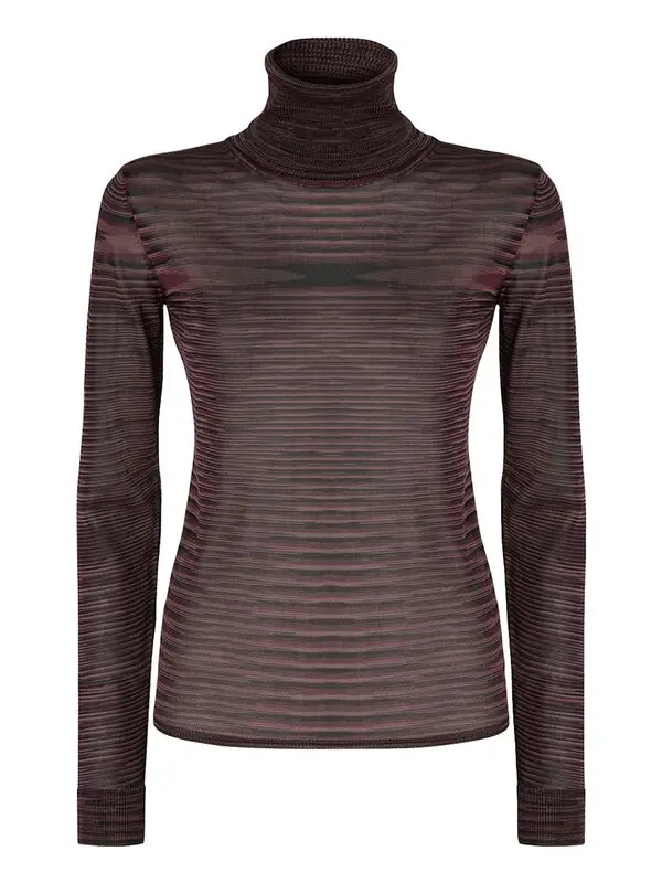 Missoni Striped Turtleneck Sweater - F900bpurple And Bro