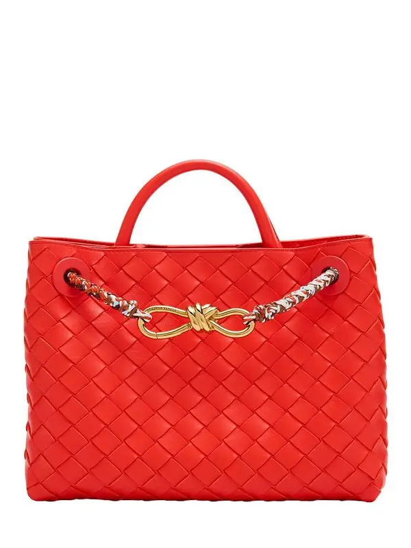 Bottega Veneta Small Andiamo Leather Top-handle Bag - Cherry Multi