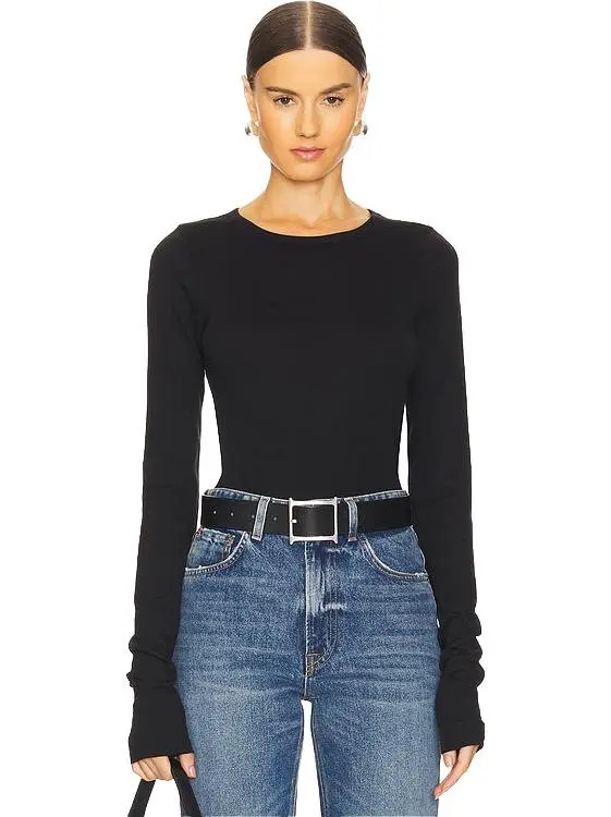 Eterne Long Sleeve Baby Tee - Black