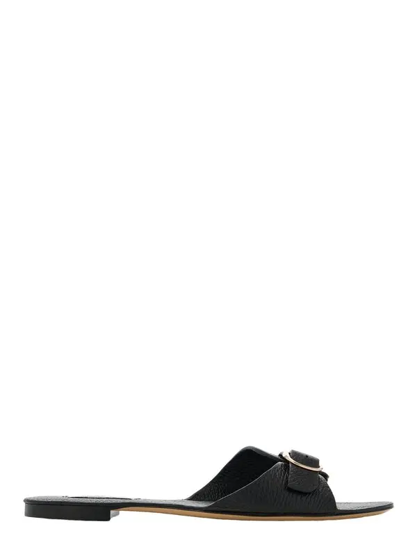 Gabriela Hearst Briar Leather Slide Sandals - Black