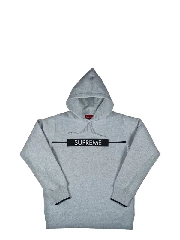 Supreme Twill Tape Hooded Sweatshirt - Grey
