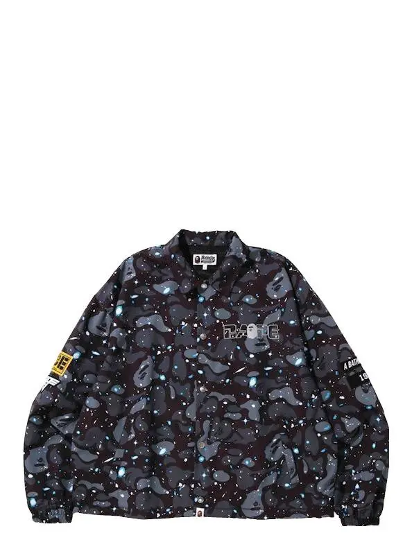 BAPE Relaxed Space Camo Coach Jacket - Black