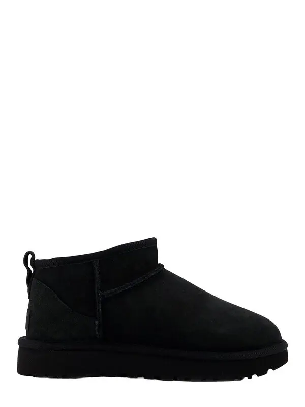 UGG Classic Ultra Mini Suede Ankle Boots - Black