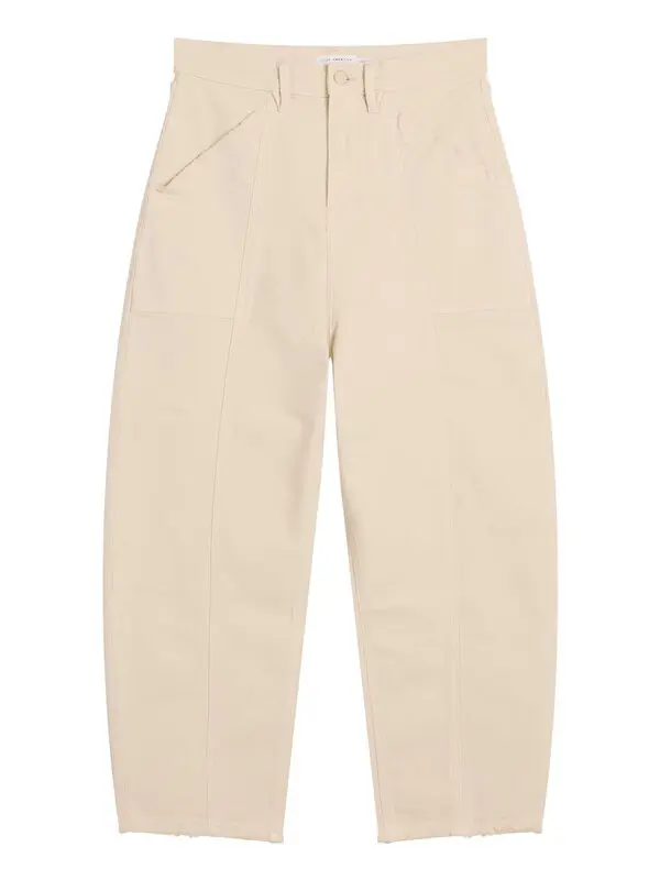 Good American Cropped Barrel Pants - Canvas