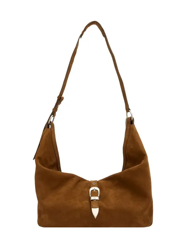 MARGESHERWOOD Belted Hobo Large Bag - Chestnut Nubuck