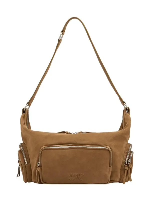 MARGESHERWOOD City Hobo Ew Shoulder Bag - Cappuccino Suede