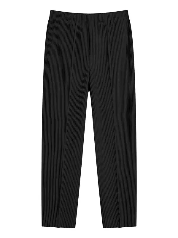 Issey Miyake Homme Plissé Straight Leg Trousers - Black
