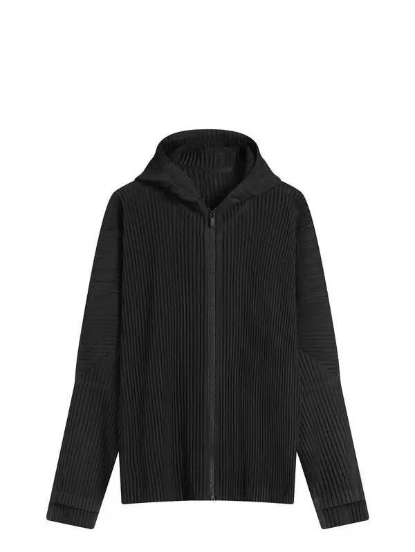 Issey Miyake Homme Plissé Zip Up Hoody - Black