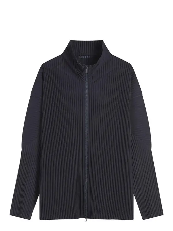 Issey Miyake Zip Up Cardigan - Navy