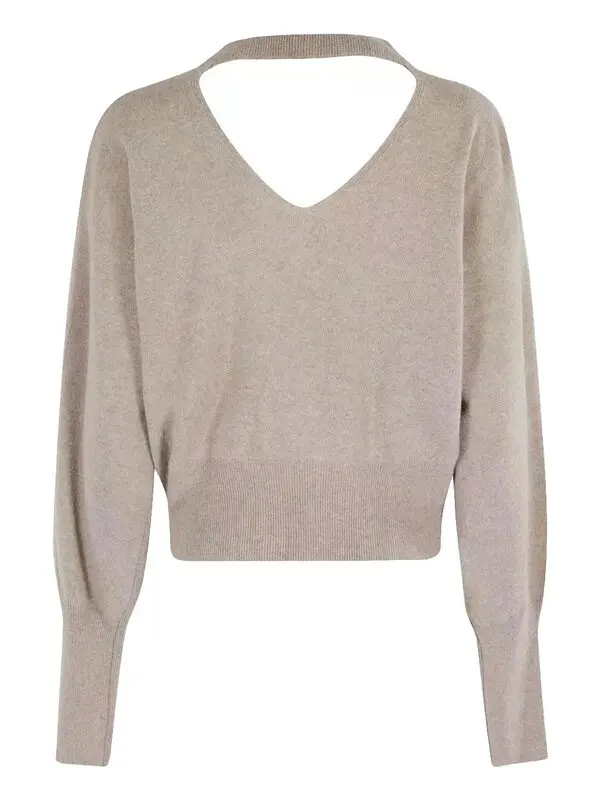 Federica Tosi Ribbed Balloon-sleeve Sweater - Neutrals