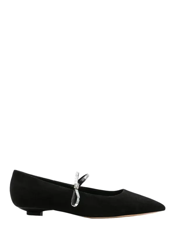 Casadei Embellished Pointed-toe Flat Pumps - Black