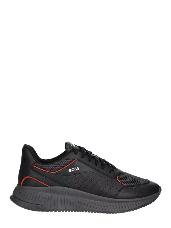 BOSS X Porsche Ttnm Evo Perforated Leather Sneakers - Grey