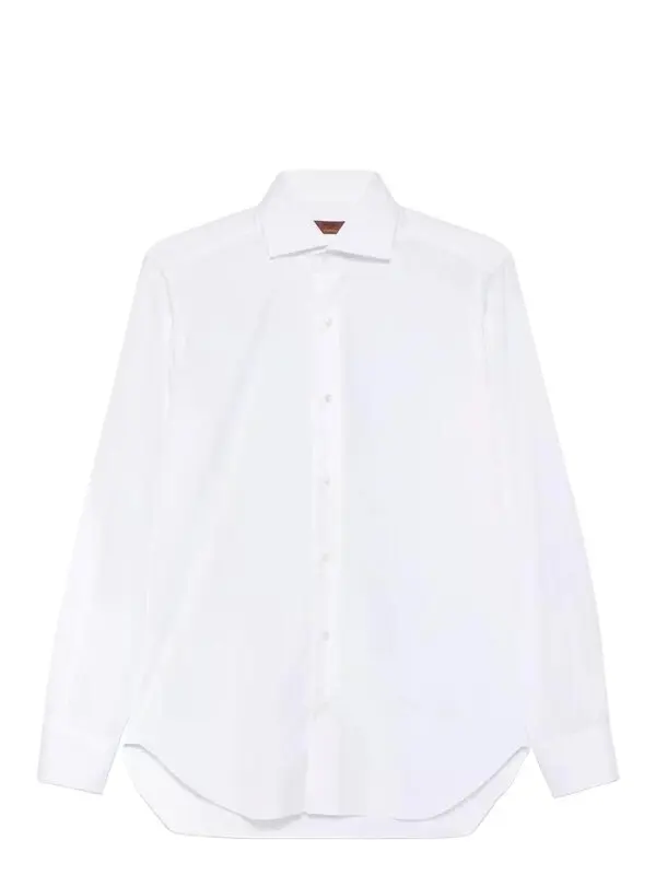 BARBA NAPOLI Long-sleeved Button-up Shirt - White
