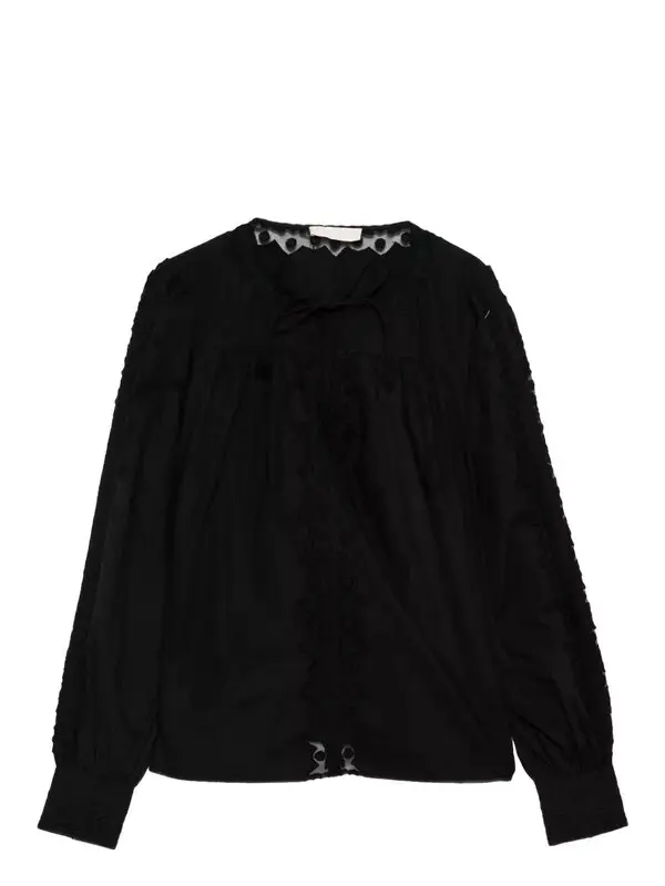 Ulla Johnson Kady Lace-embroidery Long-sleeve Blouse - Black