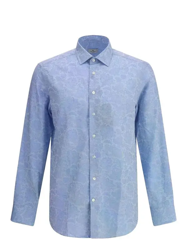 Etro Paisley-print Cotton Shirt - Blue