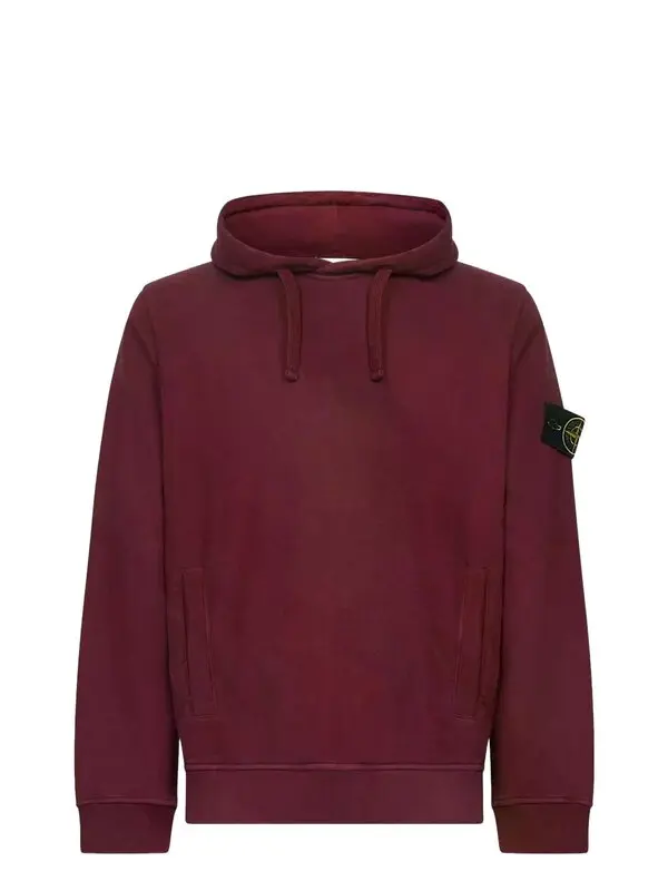 Stone Island Kangaroo-pocket Hoodie - Red