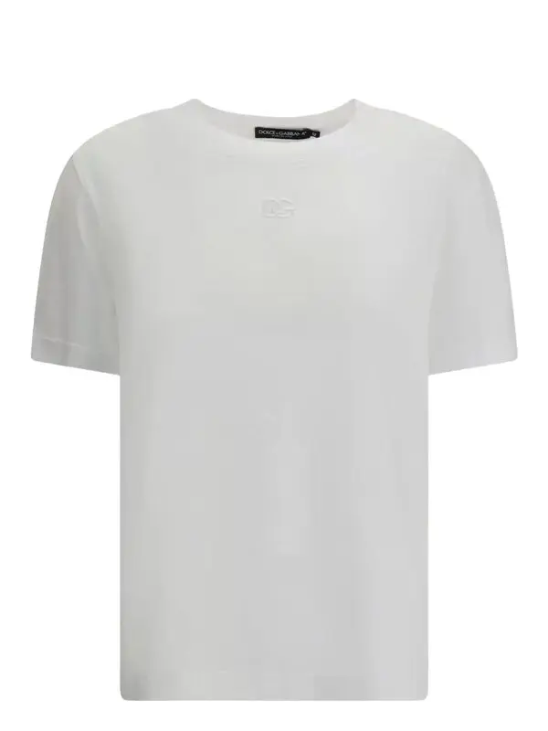 Dolce & Gabbana Logo-embroidered T-shirt - White