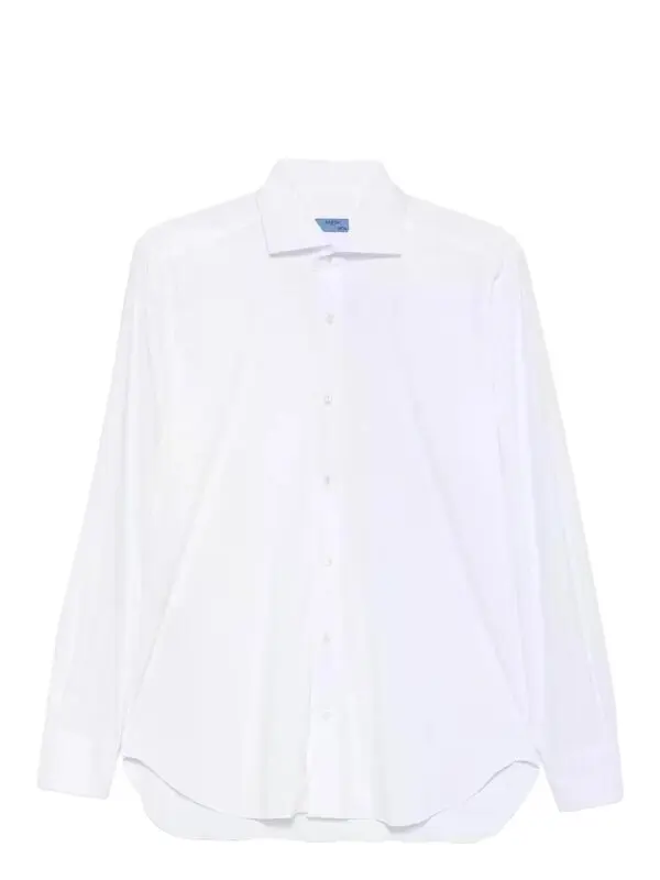 BARBA NAPOLI Long-sleeve Cotton Shirt - White