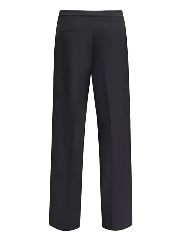 CRUNA Pleated Wide-leg Trousers - Black