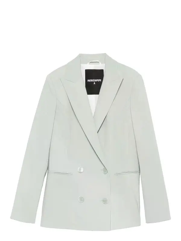 Patrizia Pepe Peak-lapel Double-breasted Jacket - Grey