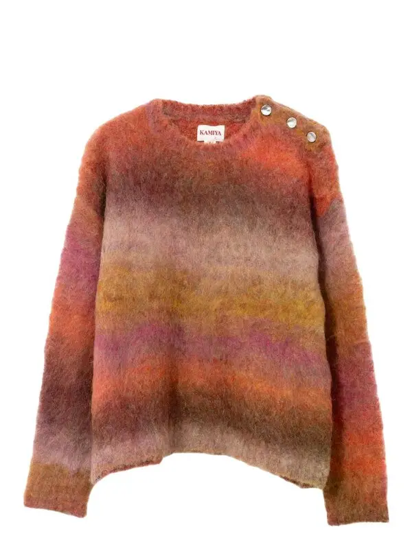 KAMIYA Ombré Striped Sweater - Orange