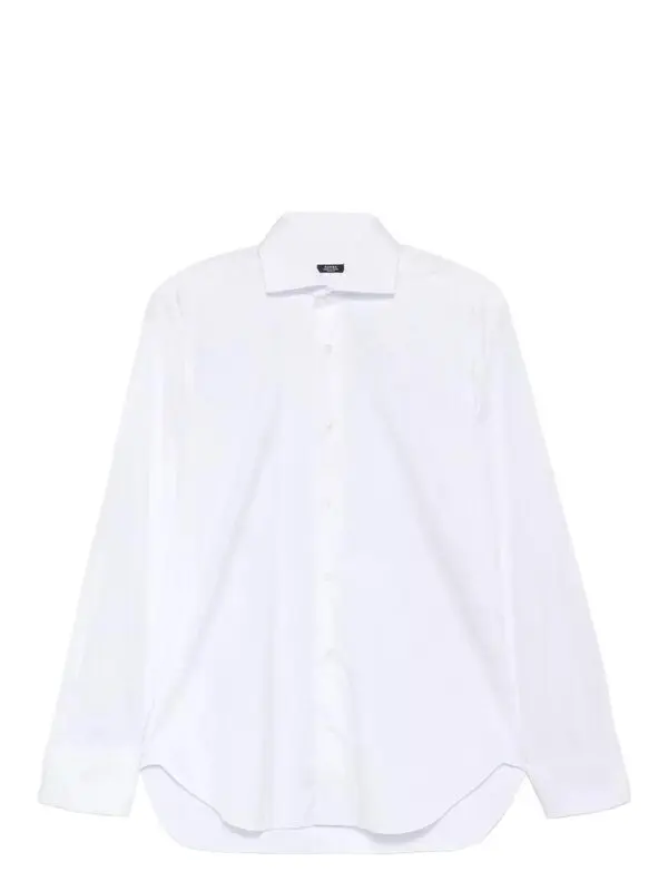 BARBA NAPOLI Long-sleeve Cotton Shirt - White