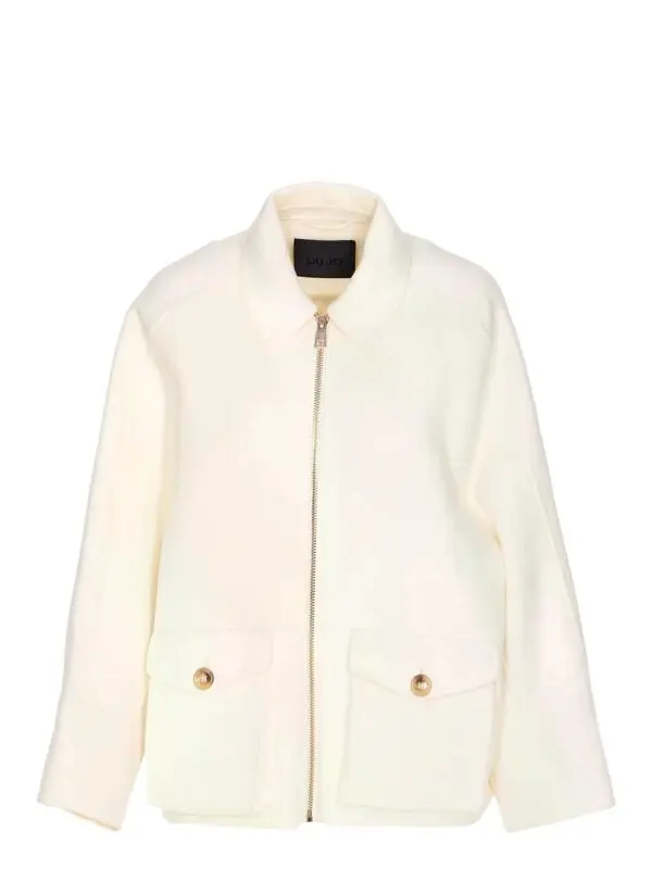 Liu Jo Fringed Zip-front Jacket - White