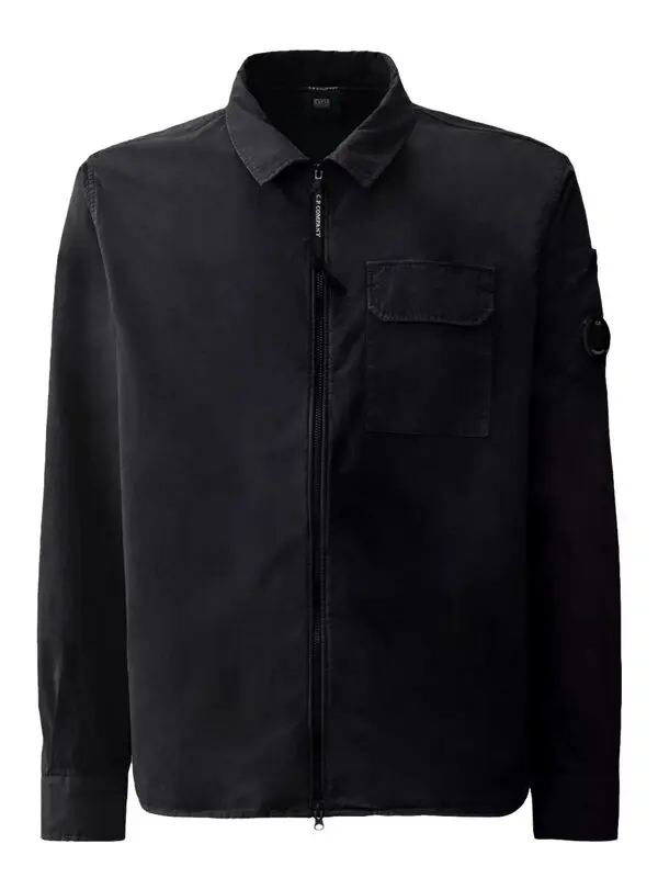 C.P. COMPANY Zip-pocket Cotton Overshirt - Black